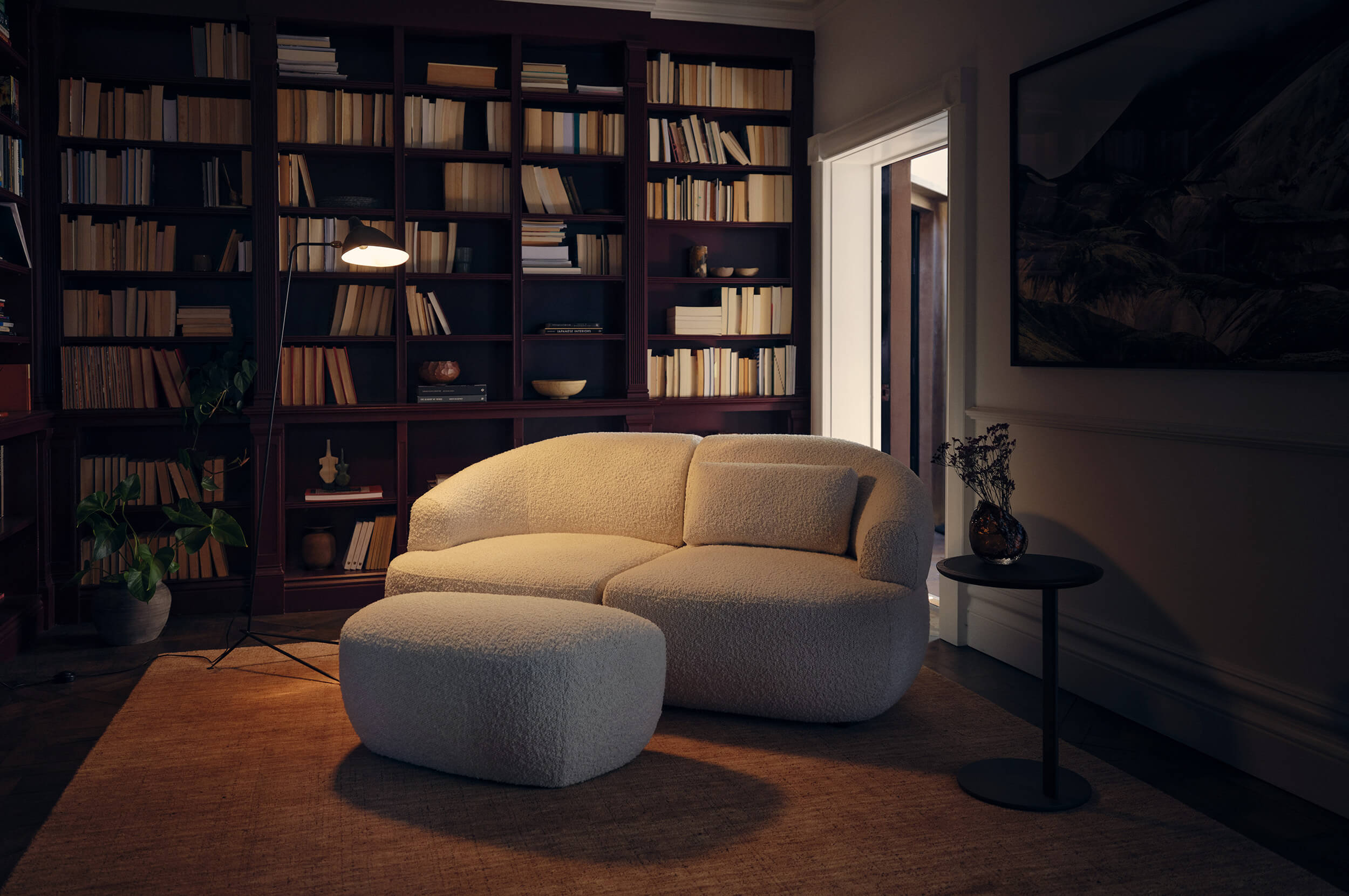 Aura 2 Seater Modular Sofa with Aura Ottoman