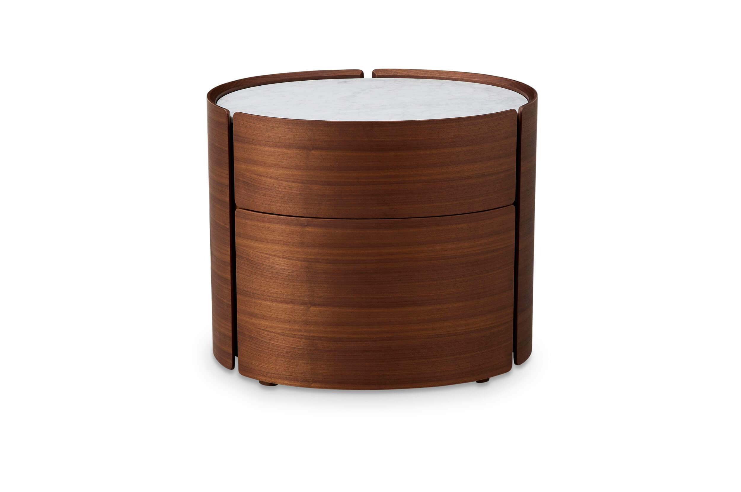 Riven Bedside Table with Marble Top